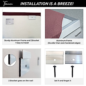 Tönnen Acoustic Panel Black | Fiberglass 2-pack | Professional sound absorbing Panel | Decorative sound proof panel | acoustic wall panel (36x13x2 in) - Black