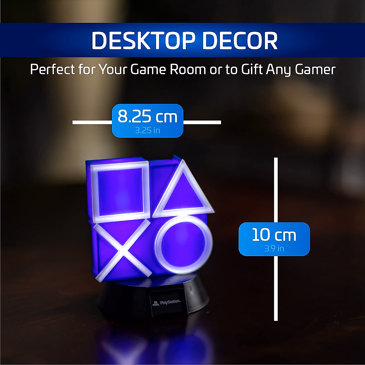 Paladone PlayStation 5 Icon Light Gaming Home Décor Merchandise Blue, PP7929PS