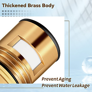 Enhon Faucet Cartridge Compatible with American Standard 994053-0070a or 994053-0070a/H Bathroom Kitchen Bathtub Faucet Stem Replacement, 4z-24h Hot and Cold Replacement Stem, Brass (1 Pack)