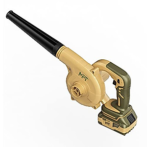 MFT Cordless Leaf Blower, 20V 4.0Ah 2-in-1 Compact Electric Leaf BlowerVacuum Cleaner Li-Ion Battery and Charger, Removable Tube, Lightweight, Suitable for Home, Garden, Garage and Car (DC401)