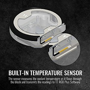 Thermaltake Pacific W7 Plus 16.8 Million RBG Color Software Enabled (TT RGB Plus/Alexa/Razer Chroma) AMD/Intel (LGA 1200) Built-in Temp Sensor CPU Water Block CL-W279-CU00SW-A