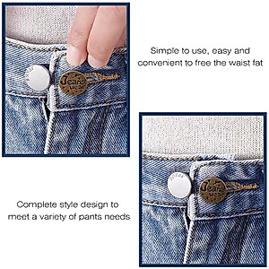ZYNERY 8PCS Waistband Extenders Set, Pregnancy Pants Extender Button Extender for Pants/Jeans/Men/Women