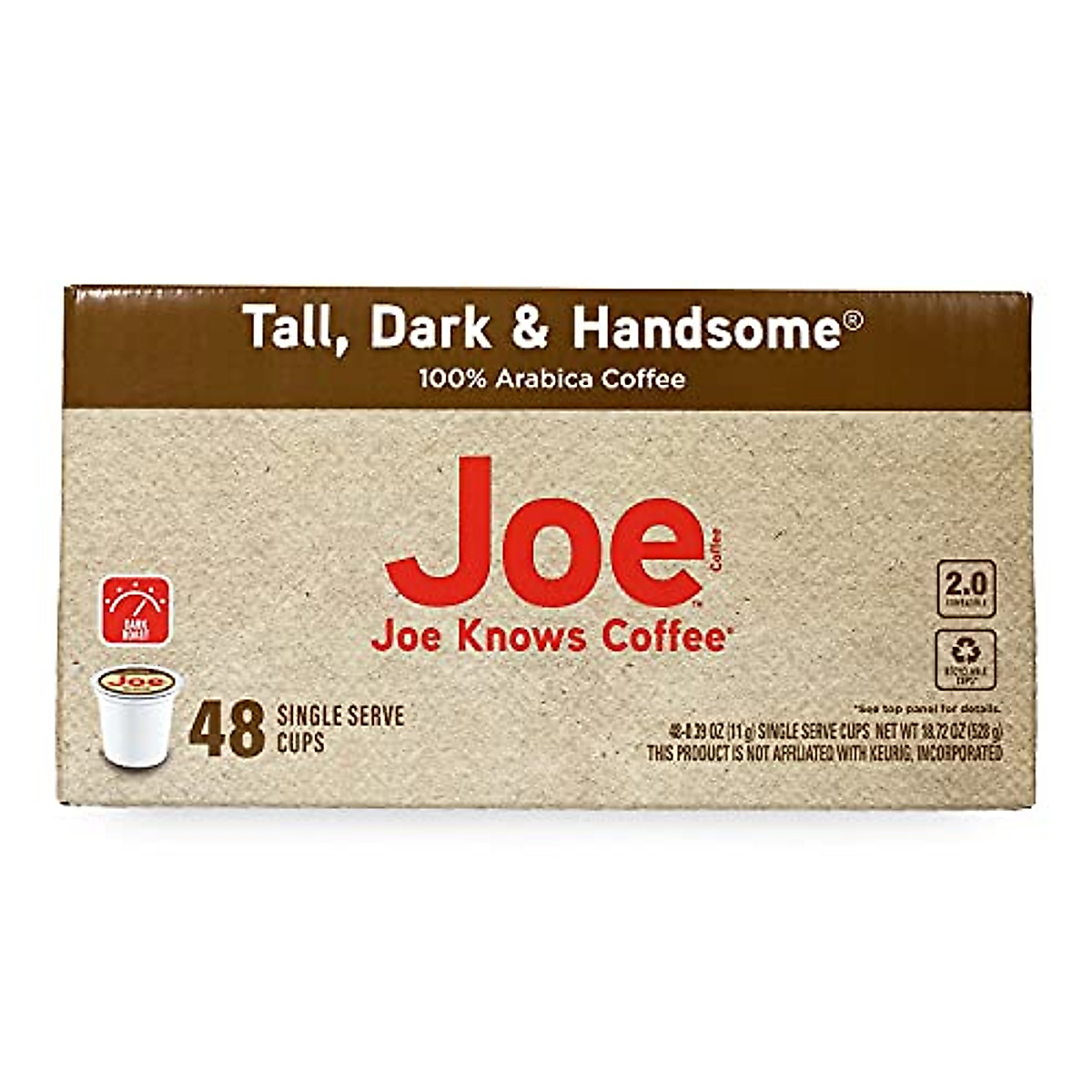 Joe Knows Coffee, Tall Dark and Handsome 48 count
