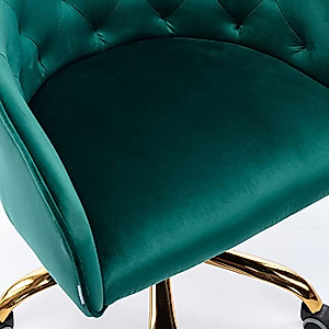 HomSof Home Office Desk Chair Modern Velvet Office Computer Chair Height Adjustable Mid-Back Task Chair