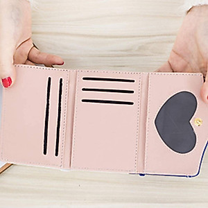 Sailor Moon Small Wallet Kawaii Tsukino Usagi Card Holder Wallet for Girls (Black , One Size )