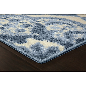 Maples Rugs Vivian Medallion Area Rugs for Living Room & Bedroom [Made in USA], 5 x 7, Blue