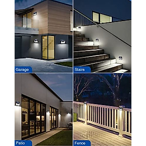 Peasur Solar Outdoor Lights [10 Pack/140LED], Motion Sensor Outdoor Lights Ultra-Bright, Solar Powered Security Lights 3 Working Modes, Solar Lights Outdoor Waterproof for Outside Garden Yard (500LM)