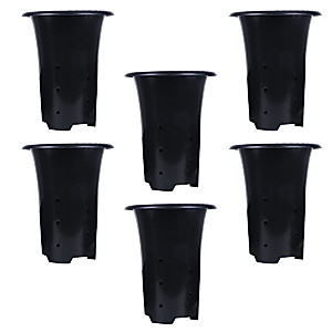 YARNOW Hydroponic Baskets 12pcs Supplies Flowerpot Net Slot Side Drainage Root Mesh Aquatic Garden Slotted Duty Pond Outdoor Aquaponics Planting Filter Home Black Control Plant