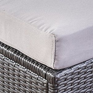 Christopher Knight Home 304333 Samuel Outdoor 8-Piece Wicker/Aluminum Sofa Chat Set with Cushions | in Grey/Silver