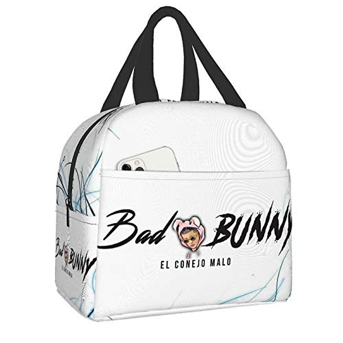 Bad Bu-nny Insulated Lunch Bags For Kids & Women Durable Reusable Leakproof Mens Lunch Box Lunch Tote Bag Cooler Bag Container Lunch Pail Bags For Work Picnic Sports Travel