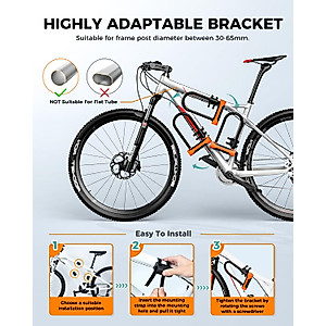 Sportneer Bike Lock - 18mm Shackle Heavy Duty Anti Theft Bike U Locks with 6ft Security Steel Cable - Bicycle U-Locks with Keys & Sturdy Mounting Bracket for Road, Mountain, Electric & Folding Bike