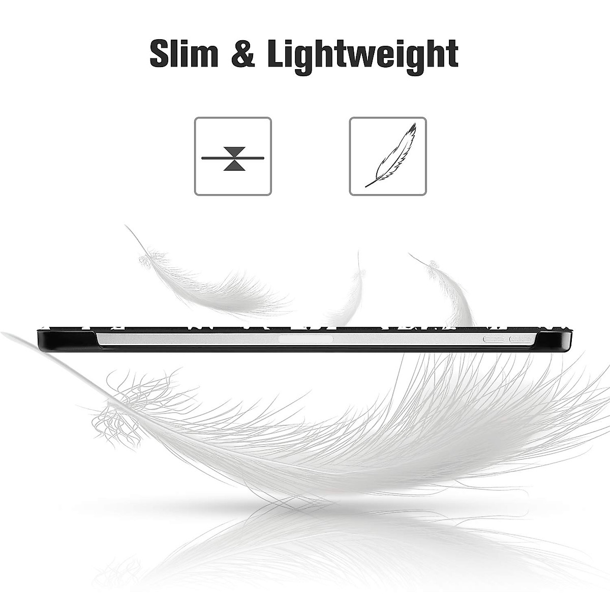 Fintie Case for iPad Air 11-inch M2 (2024), iPad Air 5th / 4th Generation (2022/2020) 10.9 Inch - SlimShell Hard Protective Back Cover with Pencil Holder, Composition Book