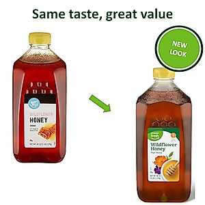 Amazon Fresh, Raw Wildflower Honey, 80 Oz (Previously Happy Belly, Packaging May Vary)