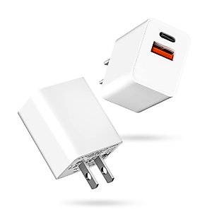 UDATSON 20W USB-C PD Power Delivery Charger, 2 Pack Type C Fast Charging Adapter for Apple Watch Series 9, iPhone 15, 14 Pro Max, AirPods, iPad