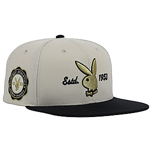 Playboy Gold Rush Flat Bill Adjustable Snapback Hat