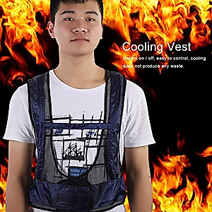 Qiilu Air Conditioner Waistcoat Cooling Vest Cotton Ox Blue Welding Steel Air Cfor OMPressed Cooling Vest Eddy Tube Air Conditioner Waistcoat