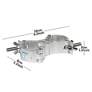 Lighting Truss Swivel Coupler DJ Light Clamps 2 Inch Aluminum Alloy Max Load 220 LBs for 1.88-2 Inch Pipe 4 Pack