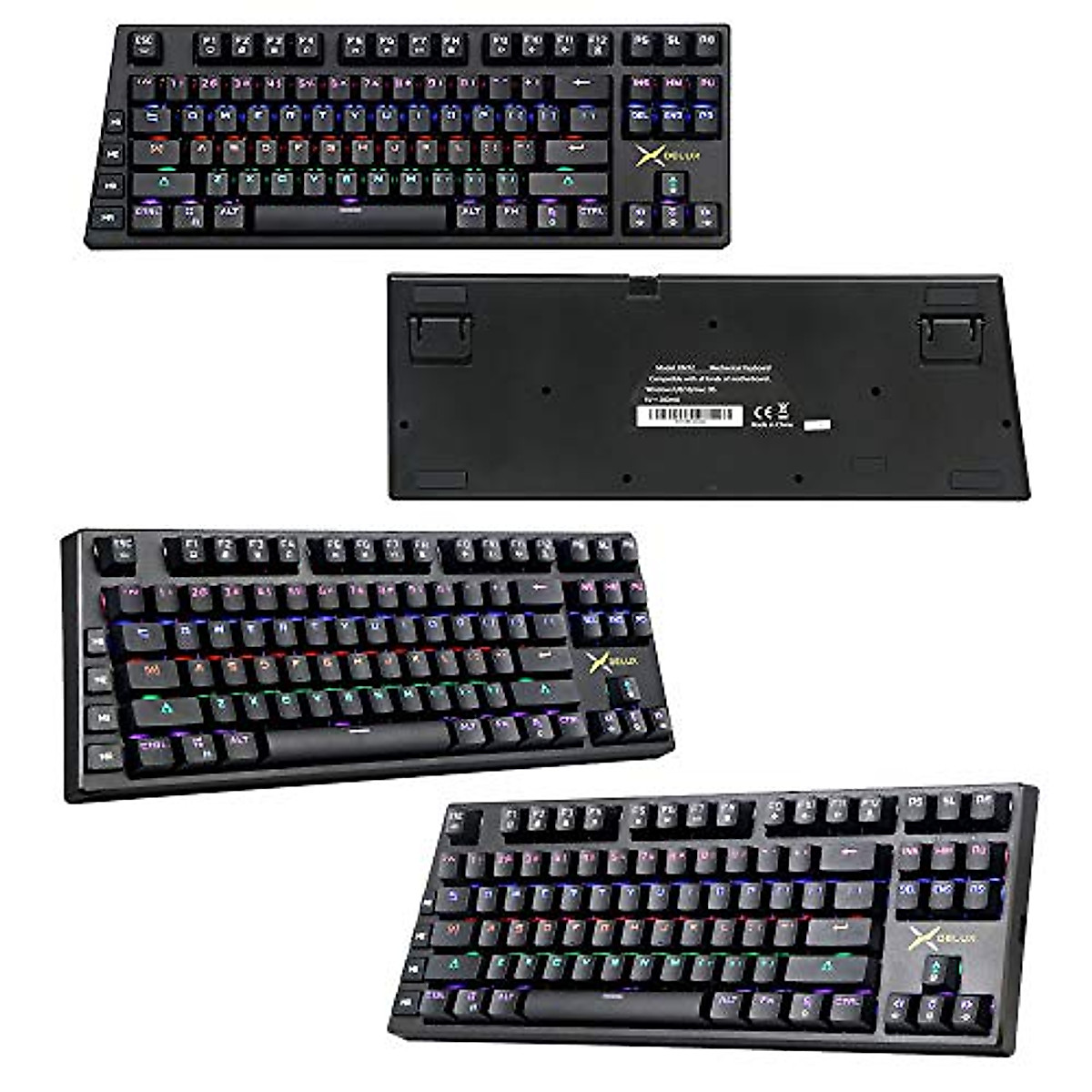 DeLUX KM12 Programmable Wired Mechanical Keyboard and Numeric Keypad Combo