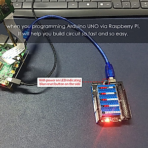 GeeekPi Screw Terminal Hat for Arduino UNO, GPIO Screw Terminal Block Breakout Module with Horn Socket Connector, GPIO Expansion Board Breakout for Arduino UNO