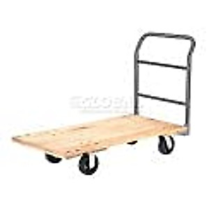 Global Industrial Platform Truck w/Hardwood Deck, 60 x 30, 6" Rubber Casters