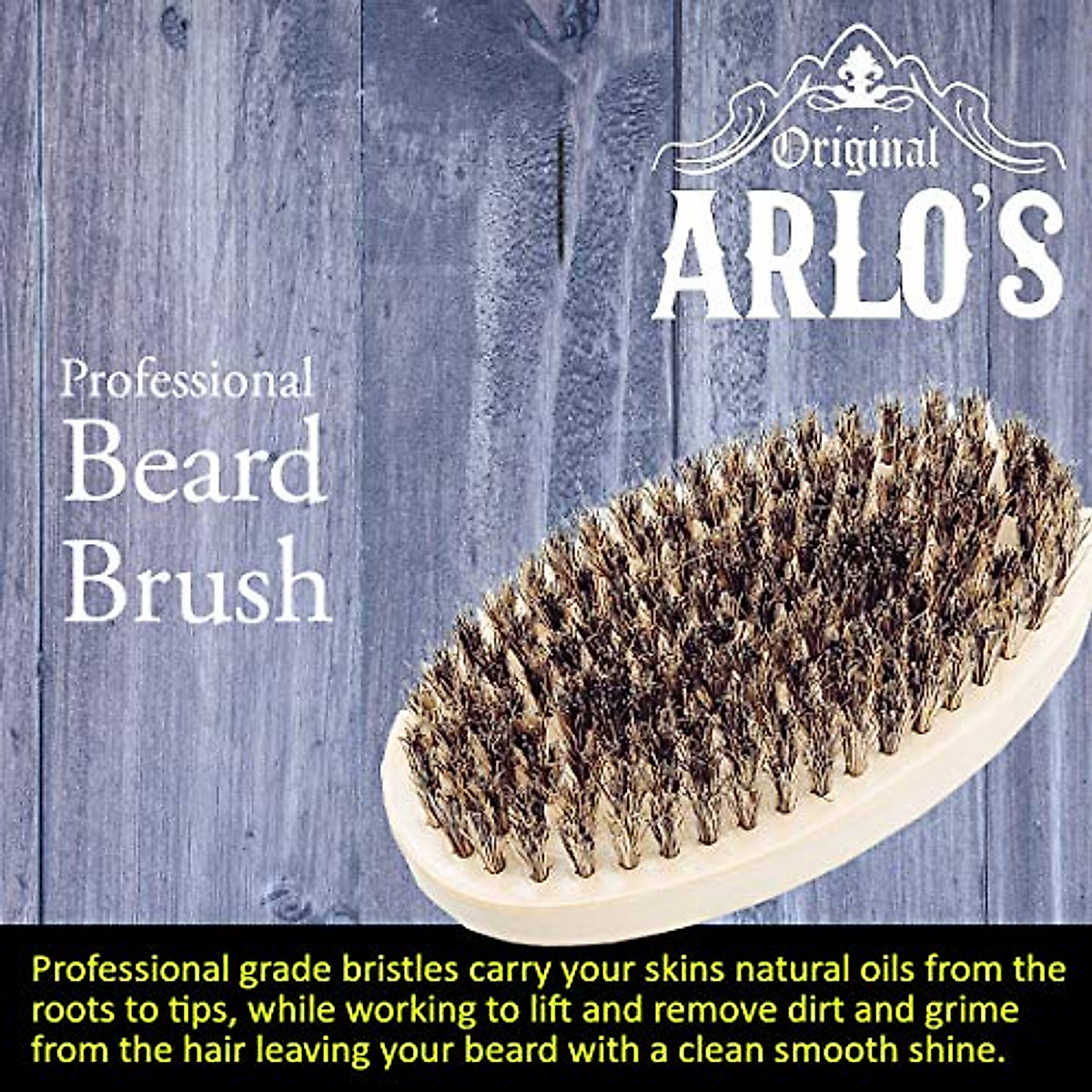 Arlo's 5-PC Mens Premium Beard Grooming Kit w/ Argan Beard Oil 2.5oz -Beard Oil, Beard Brush, Beard Comb, Beard Scissors & Carry Bag