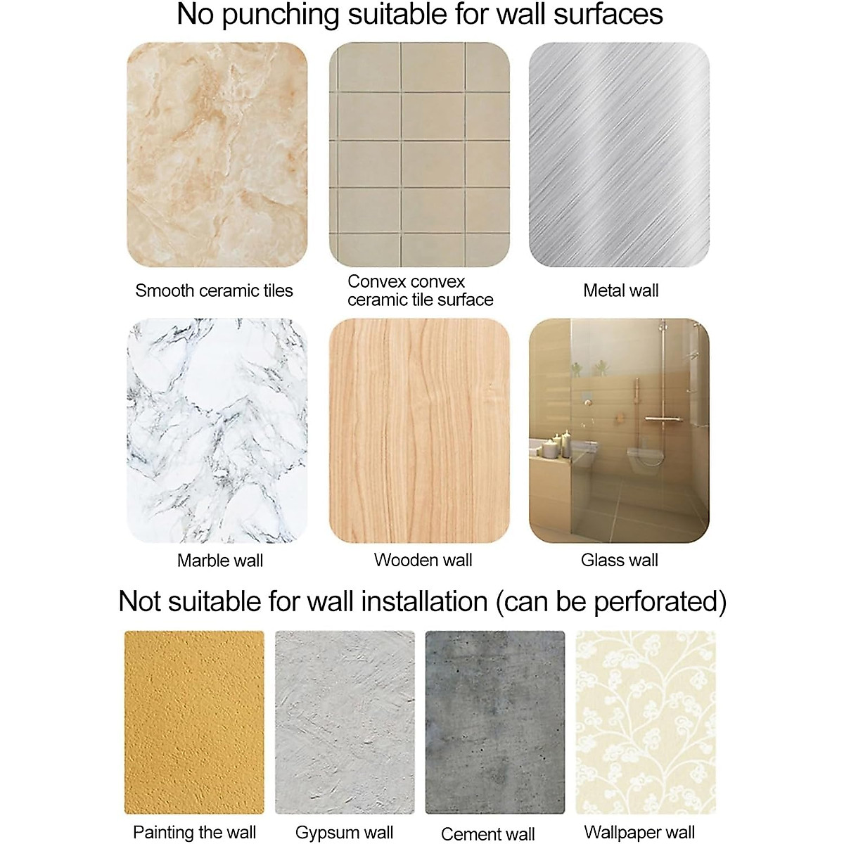 4/6/8PCS Peel and Stick Mop & Broom Holders, Mop and Broom Wall Holder Peel and Stick, Broom And Mop Organizer Wall Hanging, Broom Holder Wall Mount Self Adhesive, Broom Closet Organizer Hooks (4PCS)