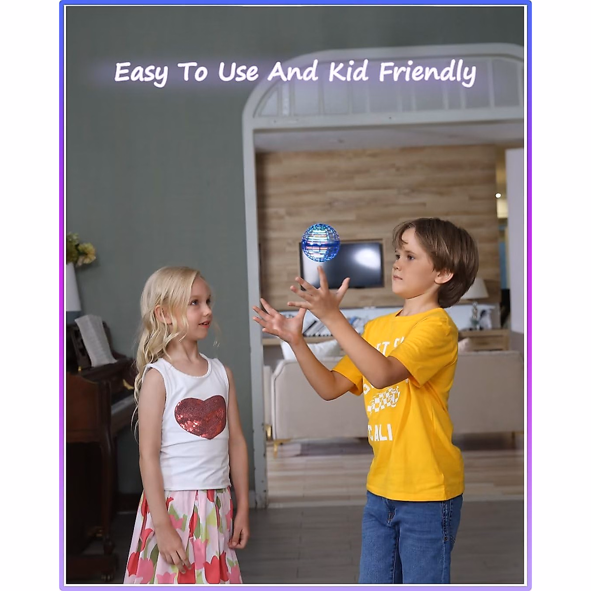 ATHLERIA UFO Flying Orb Ball with Lights,Galaxy Ball 2024,Mini Drone Toys for Age 6-8-13,Hover Boomerang Cosmic Globe Spinning,Cool Stuff Christmas Birthday Gifts for 6 7 8 9 10+ Year Boy Girl Teens