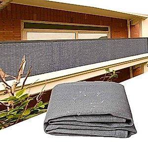 ALBN Sun Shade Mesh, Outdoor Privacy Screen Windproof Anti-UV with Metal Hole Used for Balcony Fence Roof Anti-peep Screen, 50 Sizes, Customizable (Color : Gray, Size : 100x300cm)