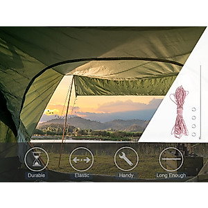 Tent Pole Shock Cord 1/8 inch 60ft, Elastic Bungee Cord, Replacement Shock Cord for Tent Poles, Tent Pole Repair Kit, Elastic Cord with Lead Wire and Washers