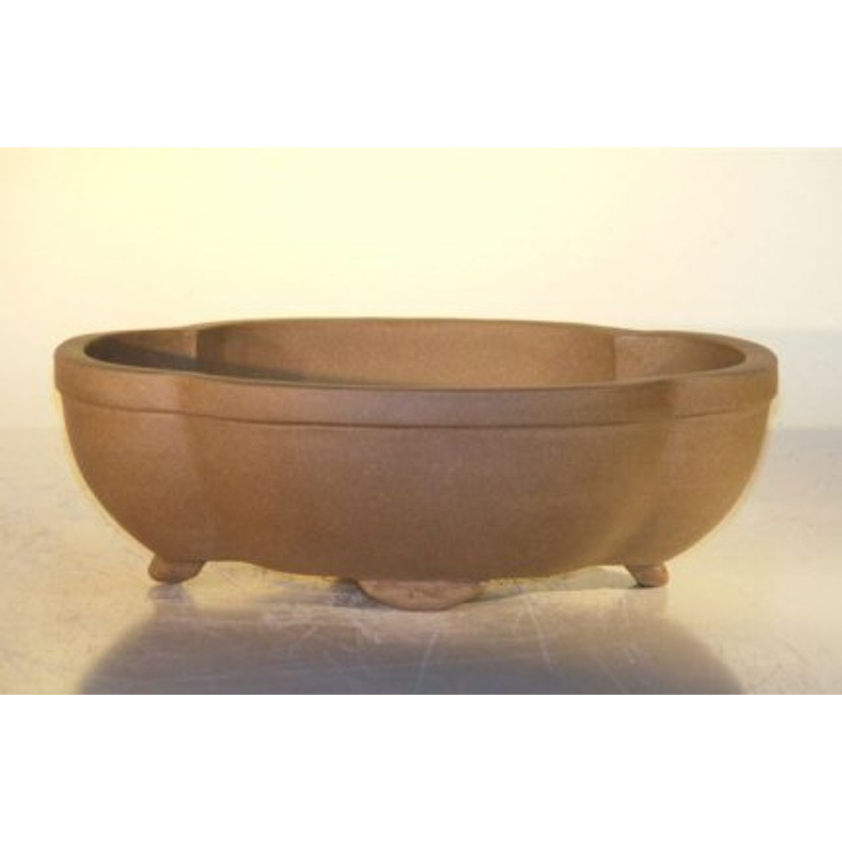 Bonsai Boy Tan Unglazed Ceramic Bonsai Pot - Oval 10 x 7 875 x 3 125