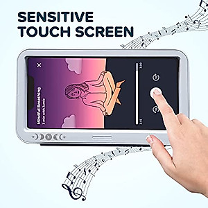 Shower Phone Holder Waterproof, Coral Universe with 3 Adhesive Mounts Multi-use Phone Case for wall Bathroom/Mirror/Kitchen/Livingroom Wall Mount Anti-fog Case sensitive Touch Screen