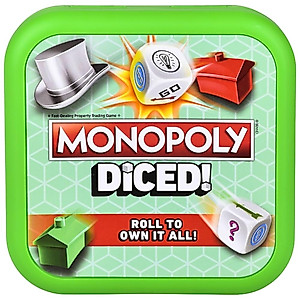 Hasbro Gaming Monopoly Diced Game, Easy to Learn Game, Quick Game, Portable Travel Board Game, Fast Game for Kids Ages 8 and Up