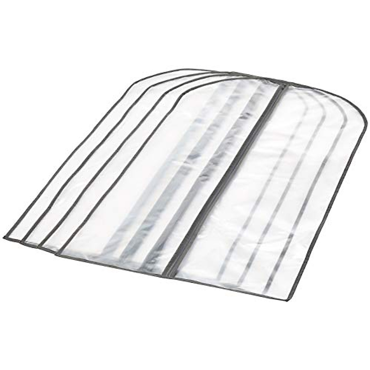 Amazon Basics Zippered Peva Garment Storage Bag, 5-Pack, White