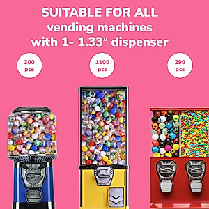 Capsule Vending Machine Translucent Acorn Capsules Empty 100 pcs 1.1 inch - Gumball Machine Capsules Bulk Party Favors Containers - Easter Basket Stuffers Gifts Pinata Stuffers DIY Craft Supplies