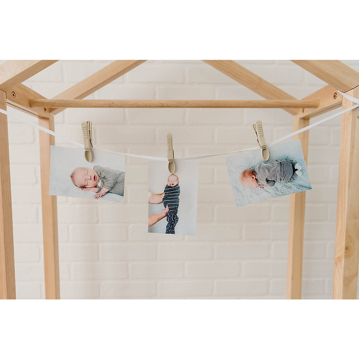 GREENLEAF CLASSICS Super Tough Clothespins. Heavy Duty and Durable. Great for Hanging up Laundry, or Multipurpose Around The House. (Tan) Set of 24