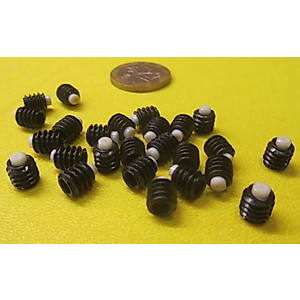 Black Oxide Steel Nylon Tip Set Screw 1/4"-20 x .250" Thread Length 25 pcs