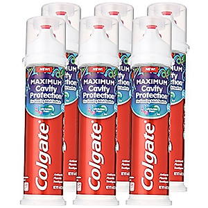 Colgate Kids Toothpaste Pump, Maximum Cavity Protection, 4.4 ounces (12 Pack)