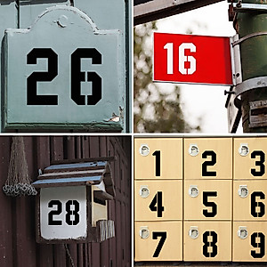 DXCYZ 4 Inch Large Number Stencils Kit 0-9 Address Number Stencils, 10PCS Reusable Plastic Painting Number Templates for Mailbox Signs, Door, Cars