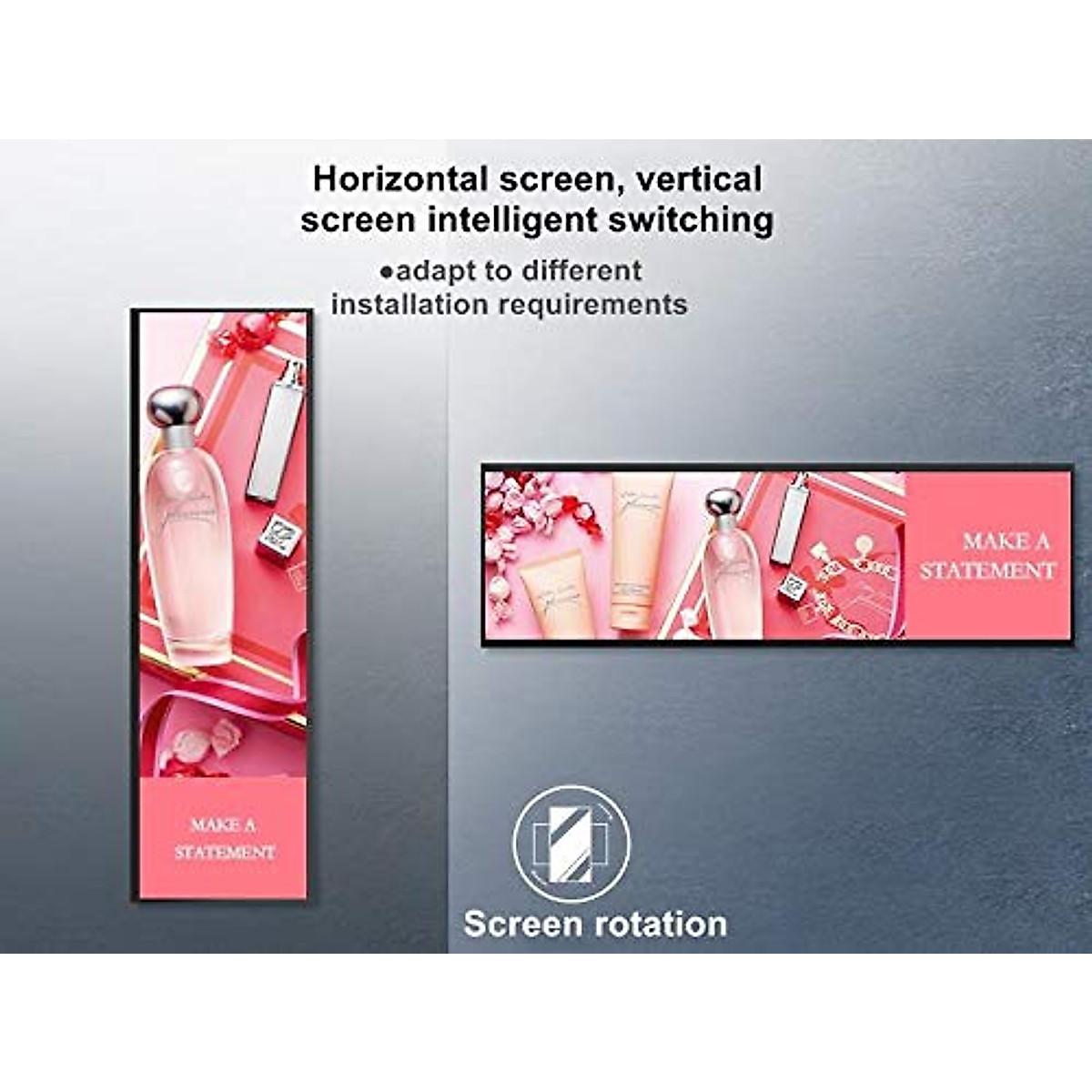 DHL/UPS for 24 inch 1920 * 360 Ultra Wide Stretched Bar LCD Advertising Display ， Ultra Stretched bar LCD Display Kits Outline Size 612.7(W)×132.1(H) mm