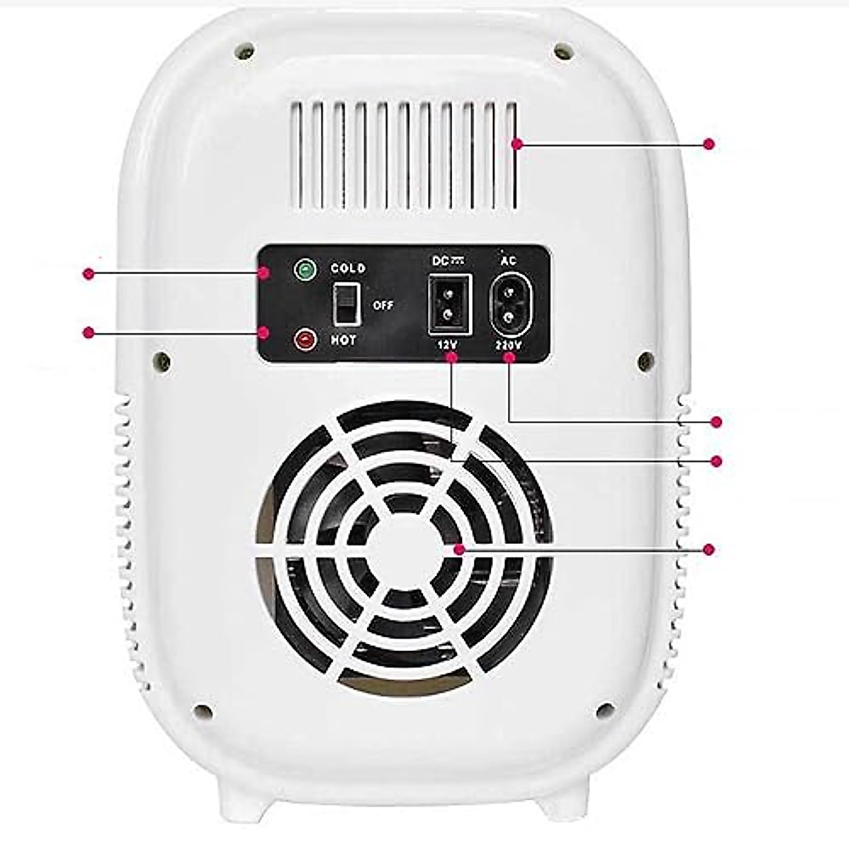 MagiDeal Mini Fridge Car Refrigerator 8L Cooler and Warmer Refrigerators Personal Refrigerator Skincare Fridge for Beverage Lunch Cosmetics Home Dorm