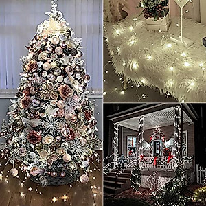 BrizLabs Cool White Fairy String Lights, 2 Pack 17.48ft 50 LED Fairy Lights Battery Operated, 8 Modes Starry Fairy Lights with Remote Mini Twinkle Lights for DIY Bedroom Christmas Tree Birthday Party