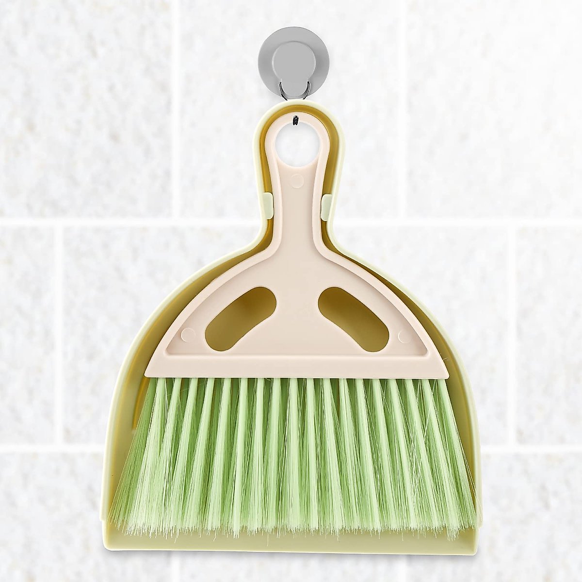 SOUJOY 6 Pack Small Dustpan and Brush Set, Whisk Broom and Dust Pan with Handle, Nesting Tiny Cleaning Broom, Mini Hand Broom and Dustpan Set for Table, Desk, Keyboard, Cars and Pet Nest