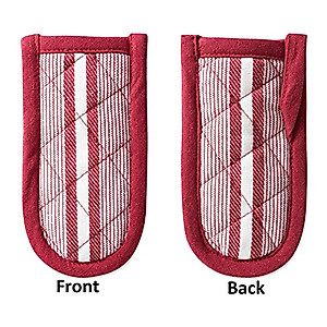 DII Double Strip Chef Kitchen Cooking & Baking Collection, Pan Handle Set, 6x3, Barn Red, 3 Piece