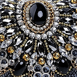 Small Beaded Clutch Purse Elegant Black Evening Bags Wedding Party Clutch Handbag Metal Chain Shoulder Bags