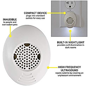 Victor M753SN-1 3-Pack Mini PestChaser Rodent Repeller, White