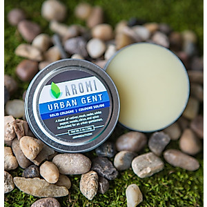 Aromi Solid Cologne | Woodsy Men's Fragrance, White Pepper, Musk, and Cedar Scent, Vegan, Cruelty-free, Travel, Gift, Day, Night, Concentrated (Urban Gent)