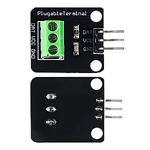 Coliao 6pcs DS18B20 Temperature Sensor Module Kit with 1 m/ 3.2 Ft Waterproof Digital Stainless Steel Probe -55℃ to +125℃ for Raspberry Pi