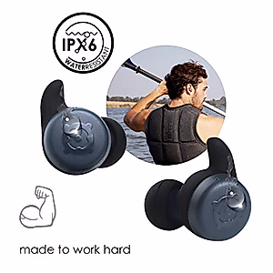 BoomPods Boombuds X True Wireless - Bluetooth Earbuds IPX 6 Water Resistant/Sweatproof Ergofit, Portable Magnetic Charging Case, Best Sports Earphones