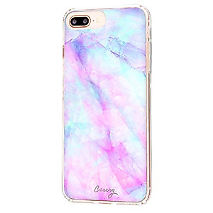 Casery Case Designed for The Apple iPhone, Iridescent Crystal (Exotic Marble) - Military Grade Protection - Drop Tested - Protective Slim Clear Case for Apple iPhone 8 Plus, iPhone 7/6/6s Plus