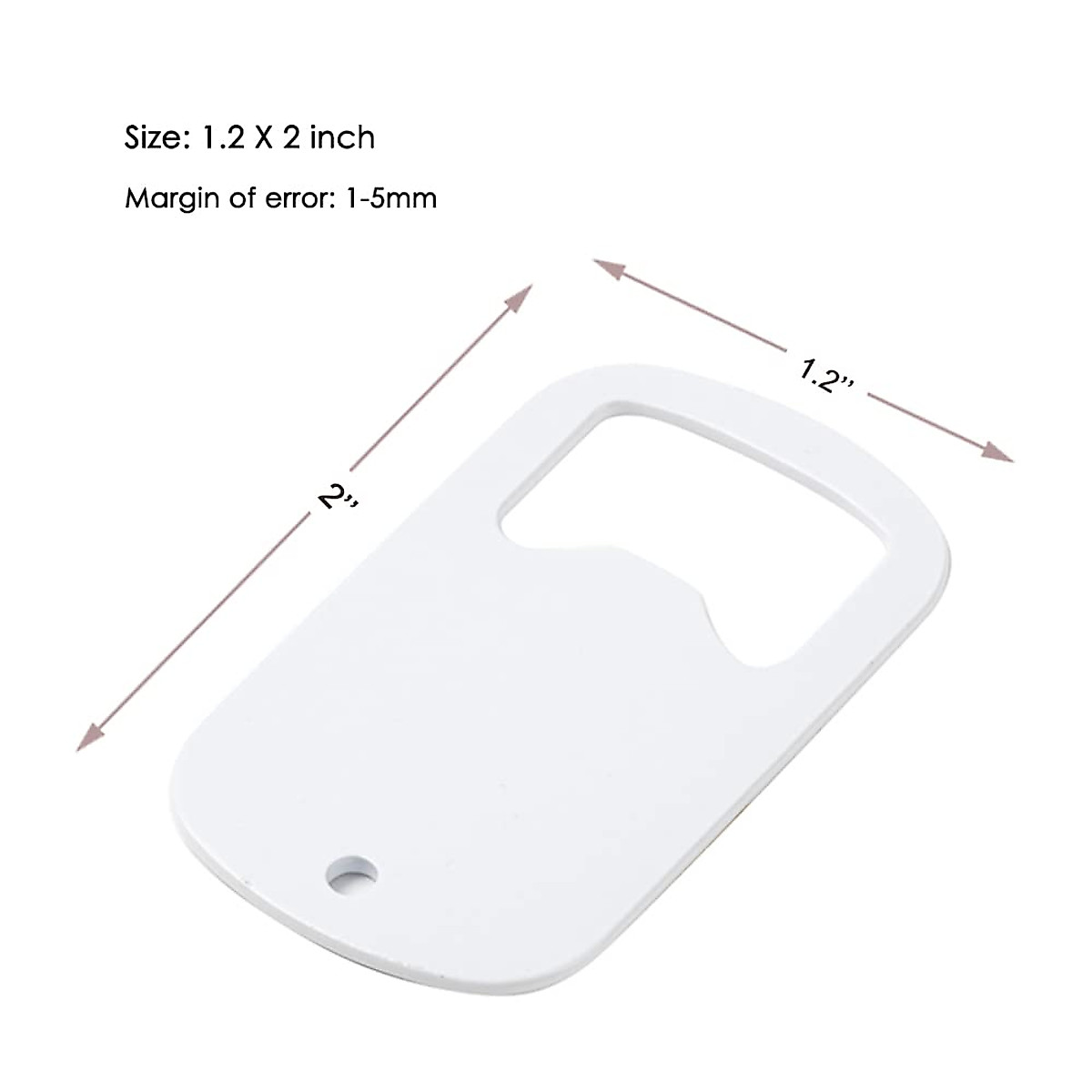 imprintfavor 12pcs set Sublimation Bottle Opener 1.2 * 2 inch Stainless Steel Blank Beer Bottle Opener Custom Sturdy Sublimation Blank Gifts Kitchen Restaurant Bar Tool Bottle Opener Blanks (3 * 5cm)